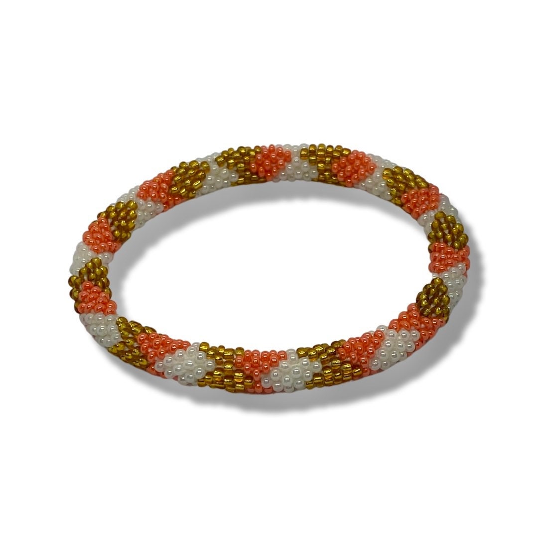 Beaded Bracelet- Rolls On Easily - Fits Most Wrists