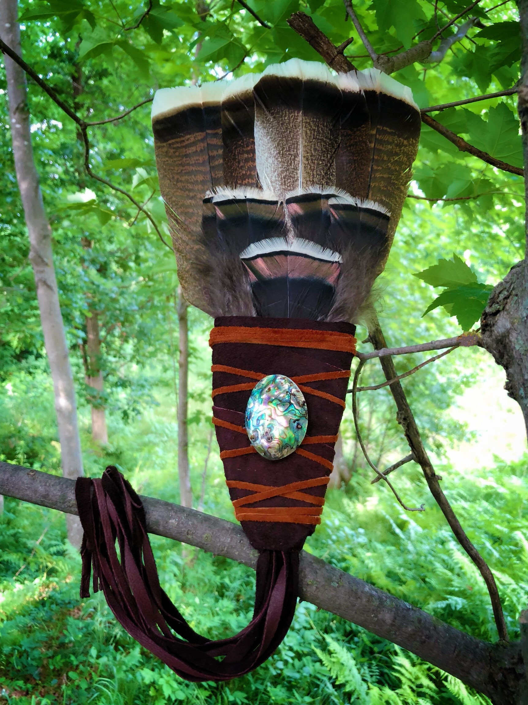 Native American Feather Fan - Smudge Fan - Powwow Fan - Prayer Fan ...