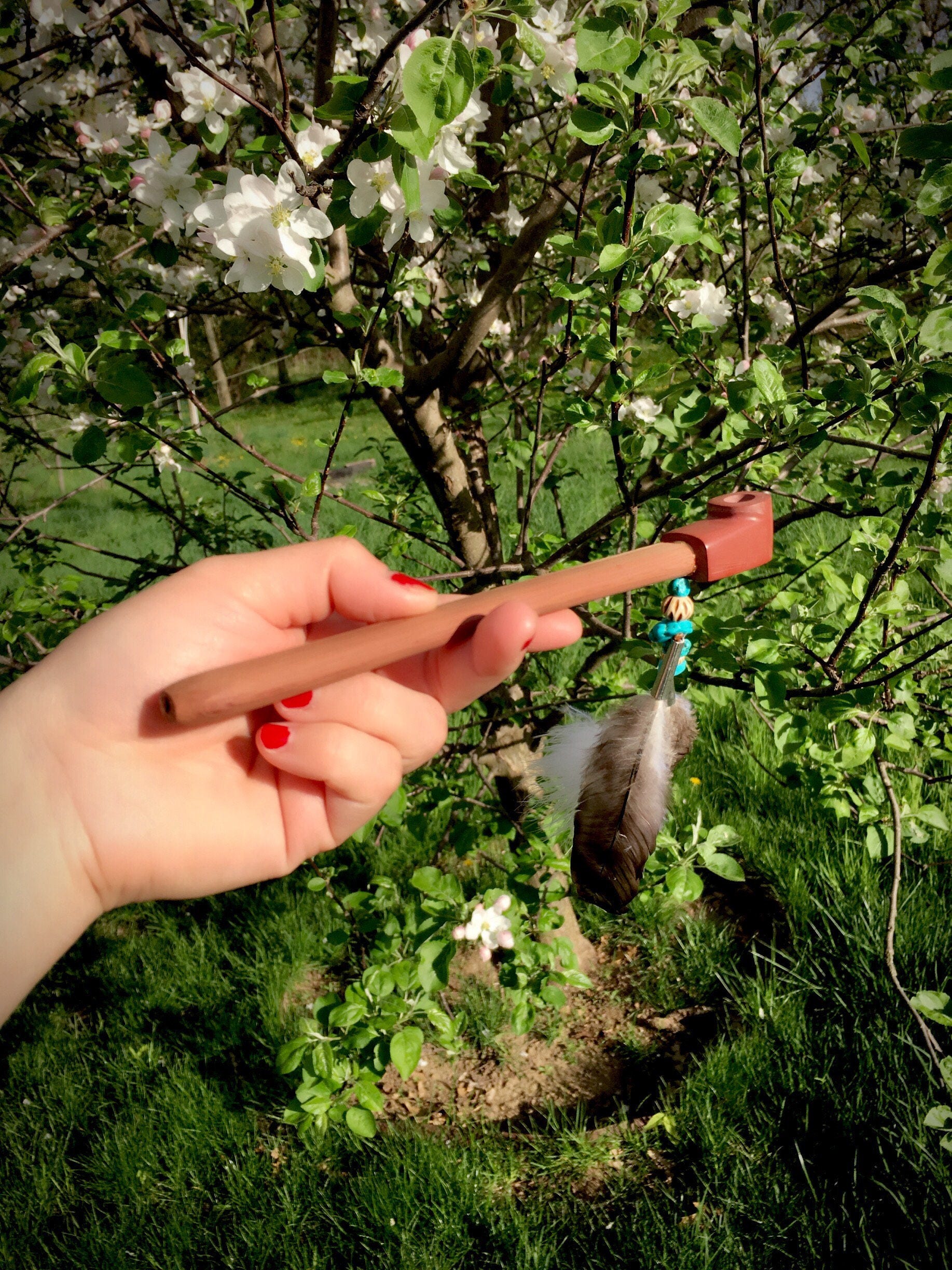 Ceremonial Peace Pipe - Pipestone - Catlinite Stone - Cedar Stem ...