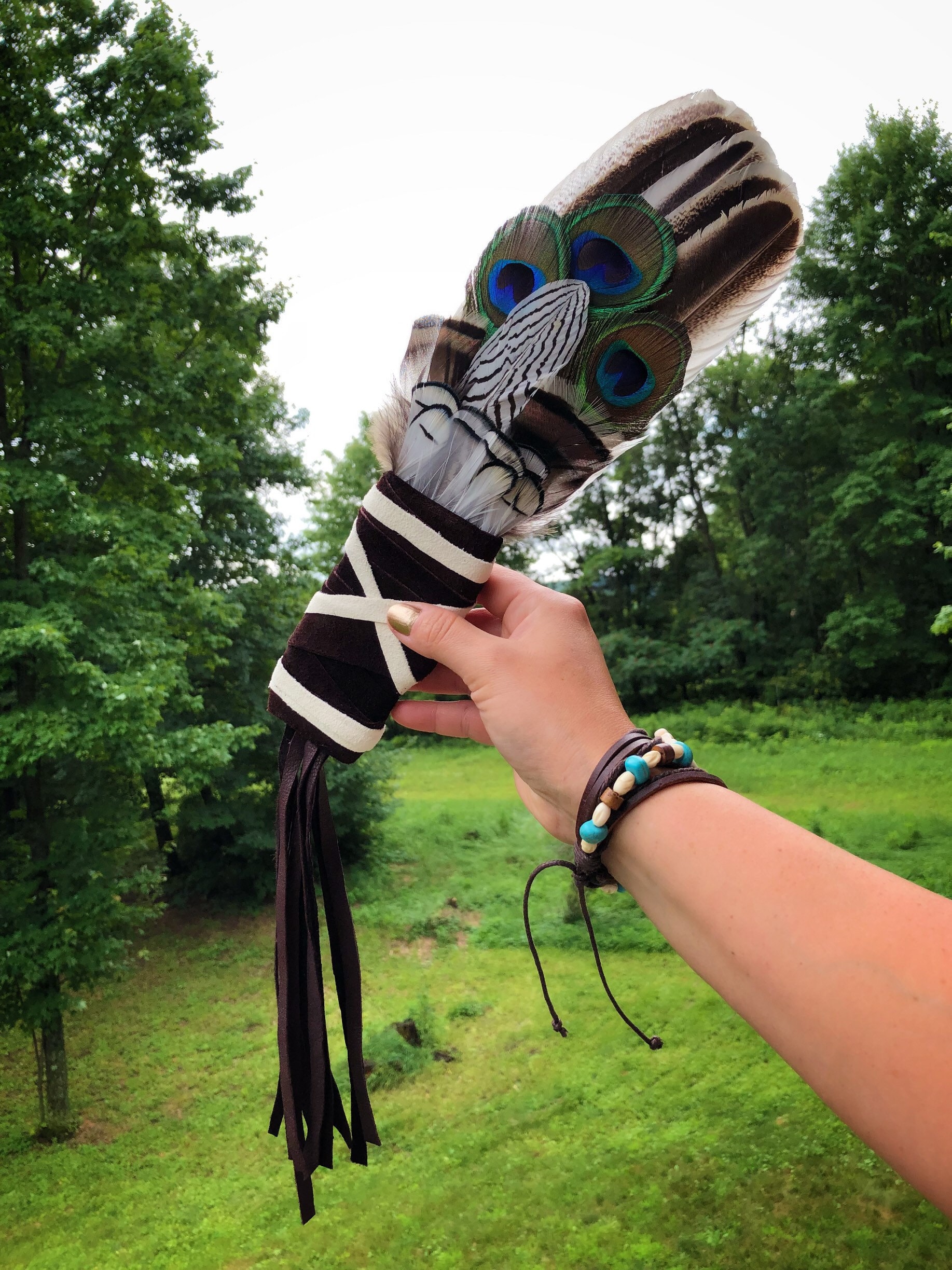Feather Fan - Dance Fan - Powwow Fan - Prayer Fan - Smudge Fan ...
