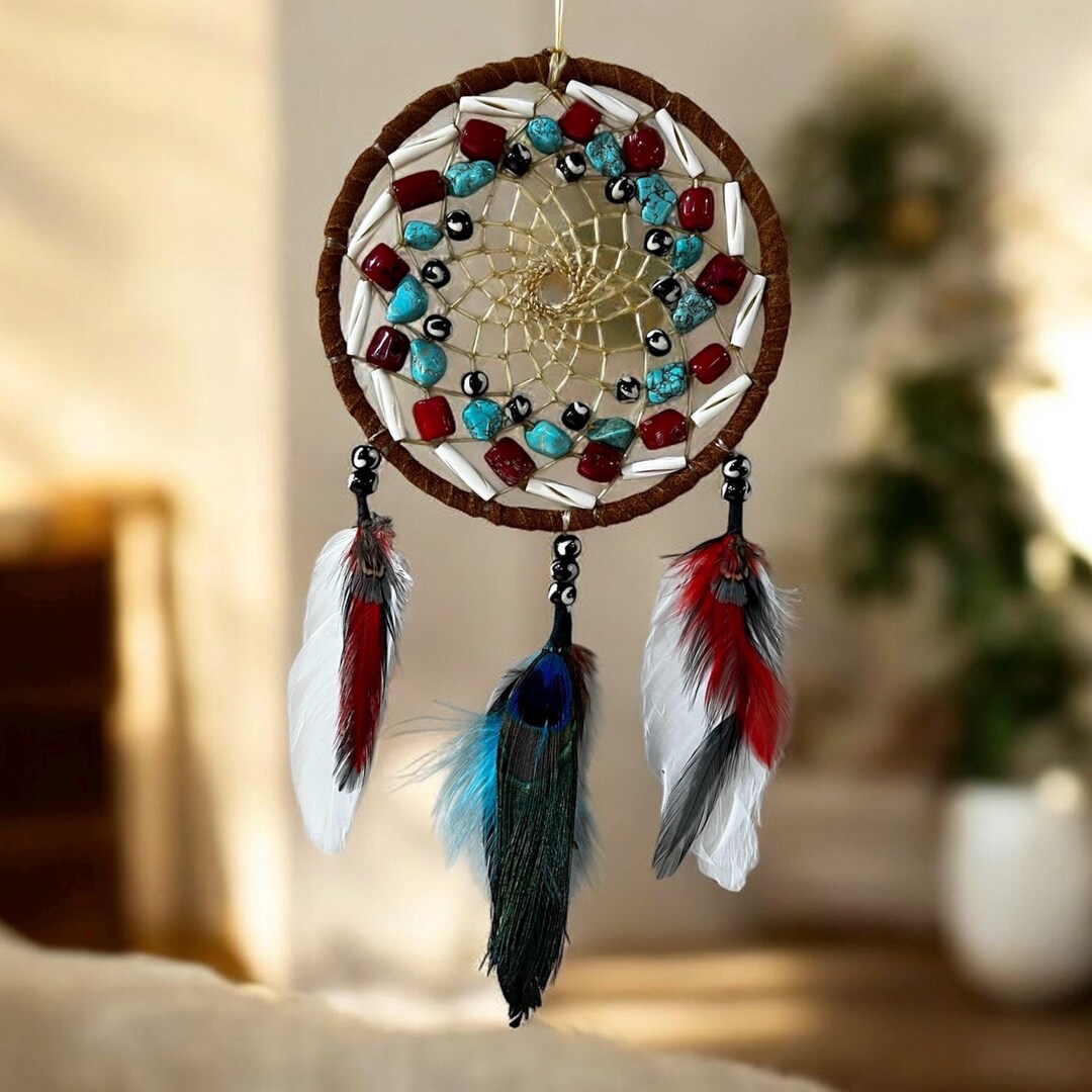 Dreamcatcher - Authentic Native American - Buckskin - Buffalo Bone - Etsy