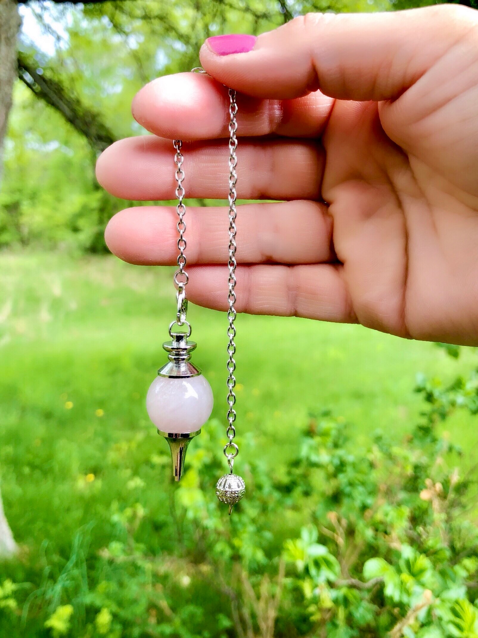 Rose Quartz Pendulum Natural Rose Quartz Love Stone Crystal Rose Quartz Pendulum Natural Rose Quartz Love Stone Crystal