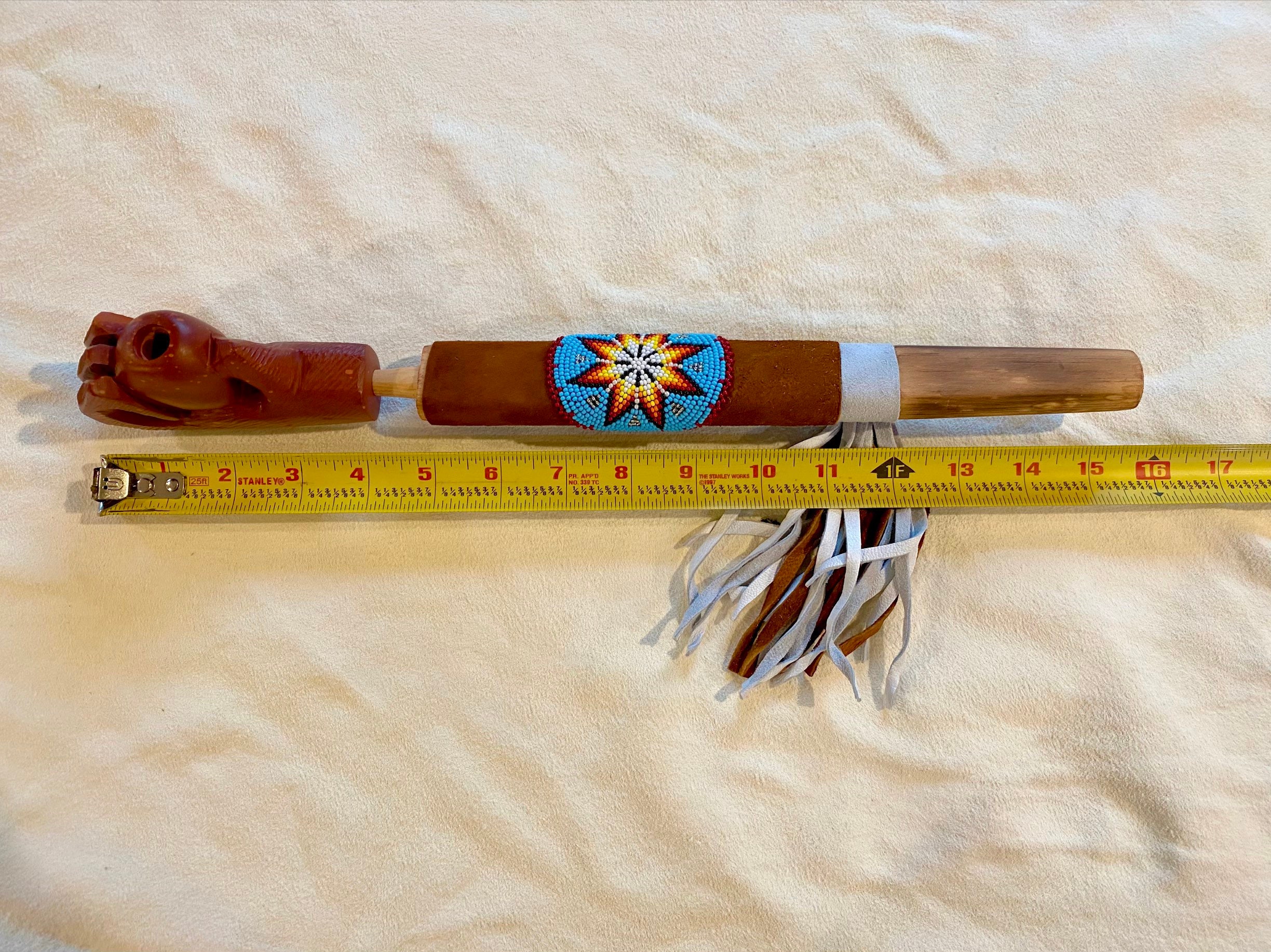 Large Eagle Claw Pipestone Peace Pipe Catlinite Stone Authentic