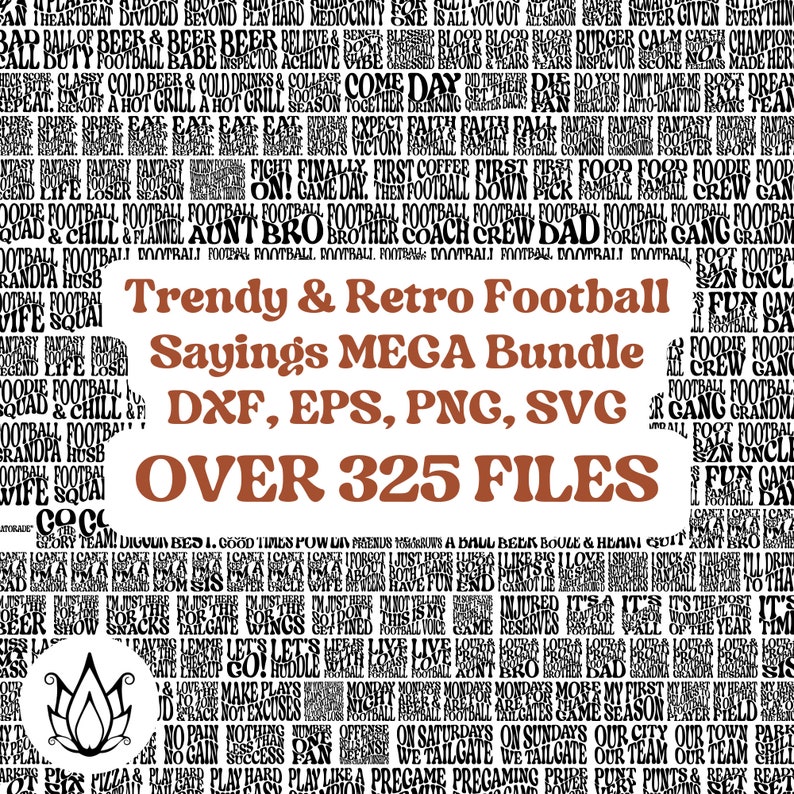 Football Sayings Dxf/eps/png/svg Trendy & Retro Mega Bundle - Etsy