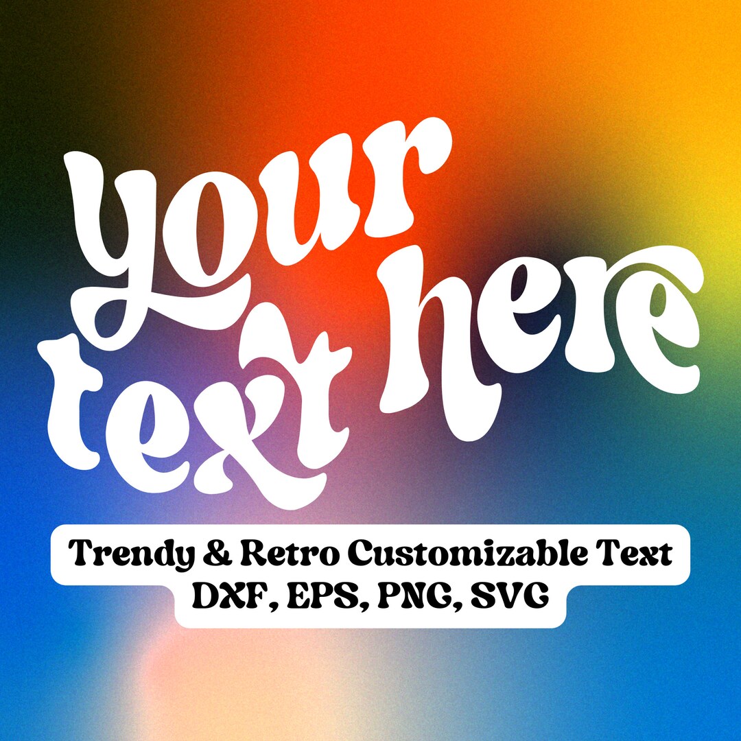 Wavy Customizable Text Dxf/eps/png/svg - Etsy
