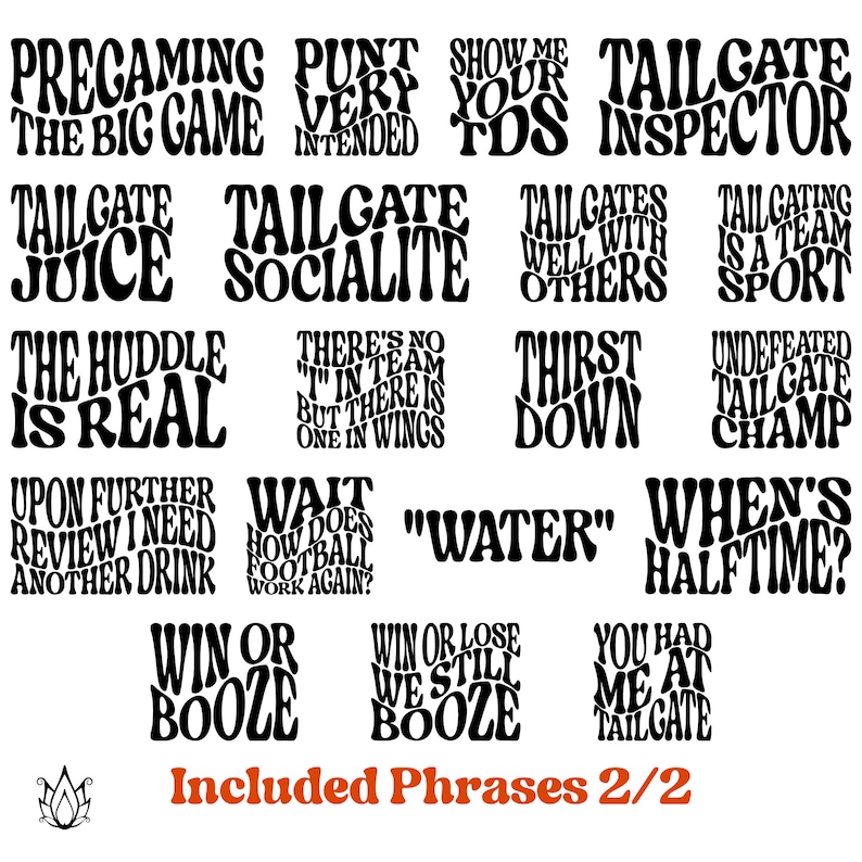 Funny Tailgate Sayings Dxf/eps/png/svg Trendy & Retro Bundle - Etsy