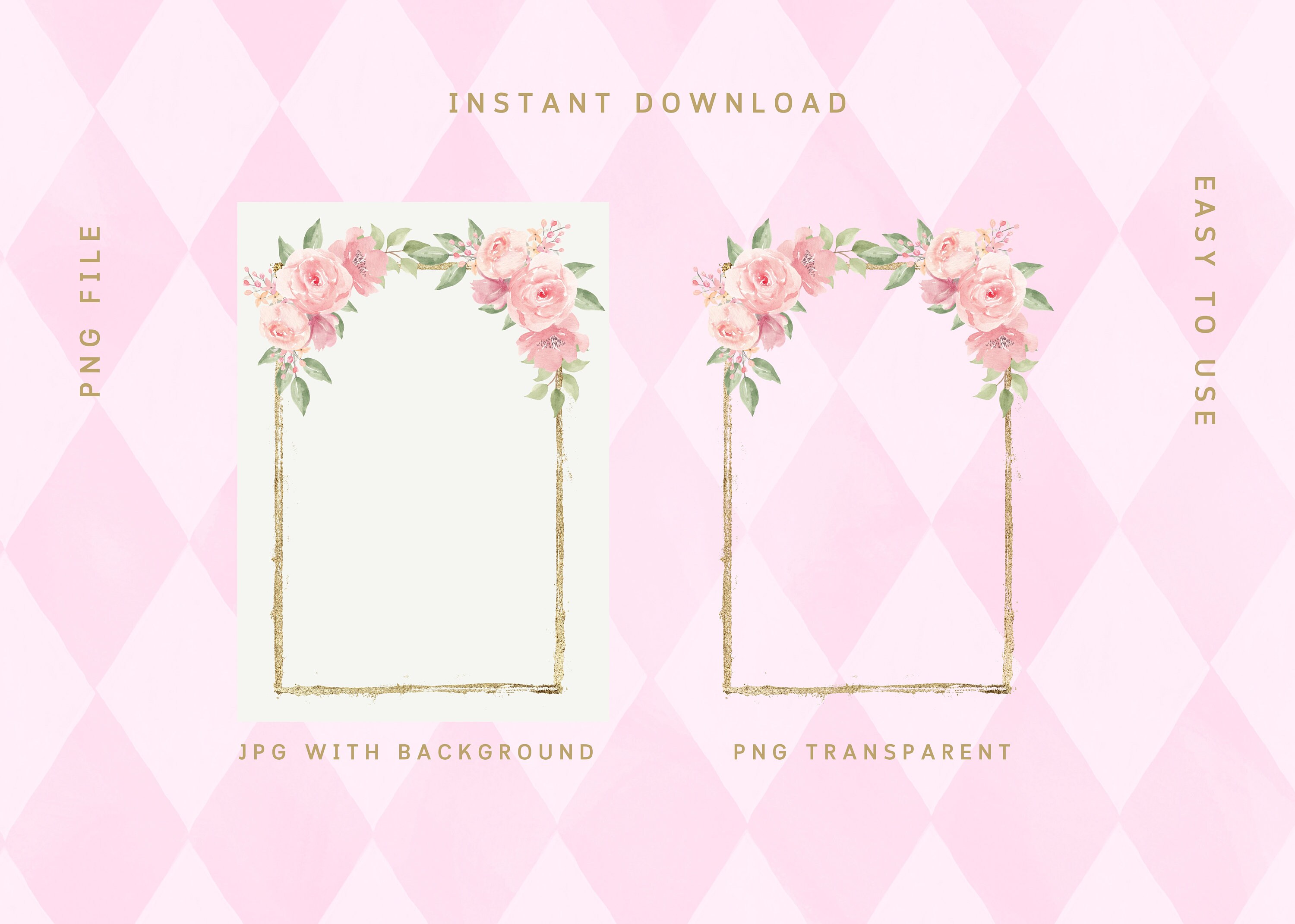 Cute Easter Bunny Clipart, DIGITAL DOWNLOAD, Pastel Watercolor Spring ...