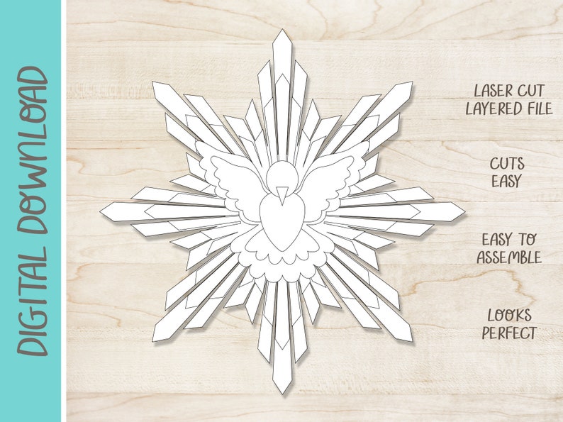 Baptism Decoration, Laser Cut File, Cross Wood Sign, SVG, Digital ...