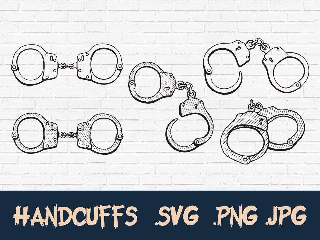 Handcuffs Svg Hand Cuffs Svg Police Svg Silhouette, Vector Police Png ...