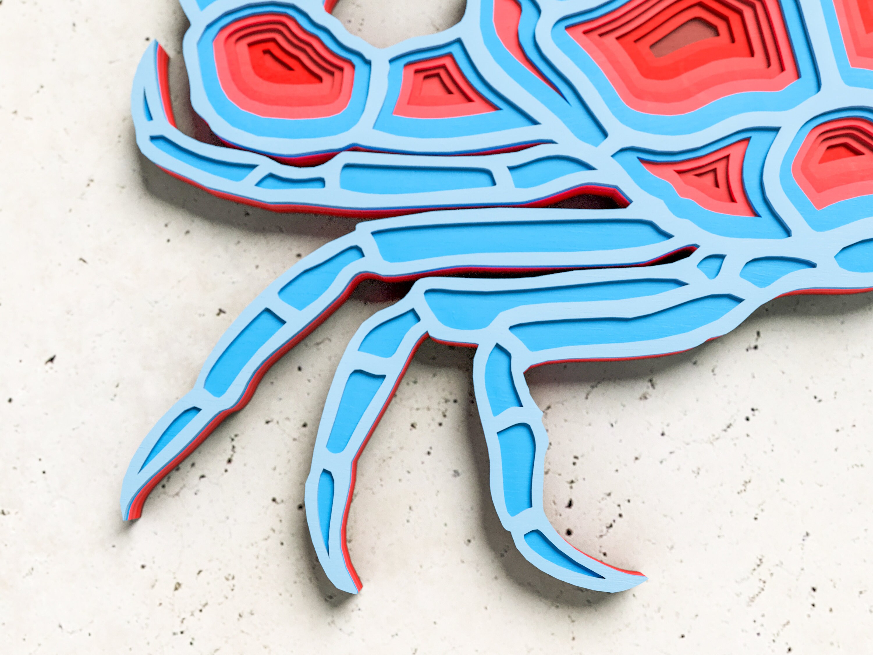 Blue Crab 3D Mandala SVG, Animal Mandala Files for Laser Cutting, DXF ...