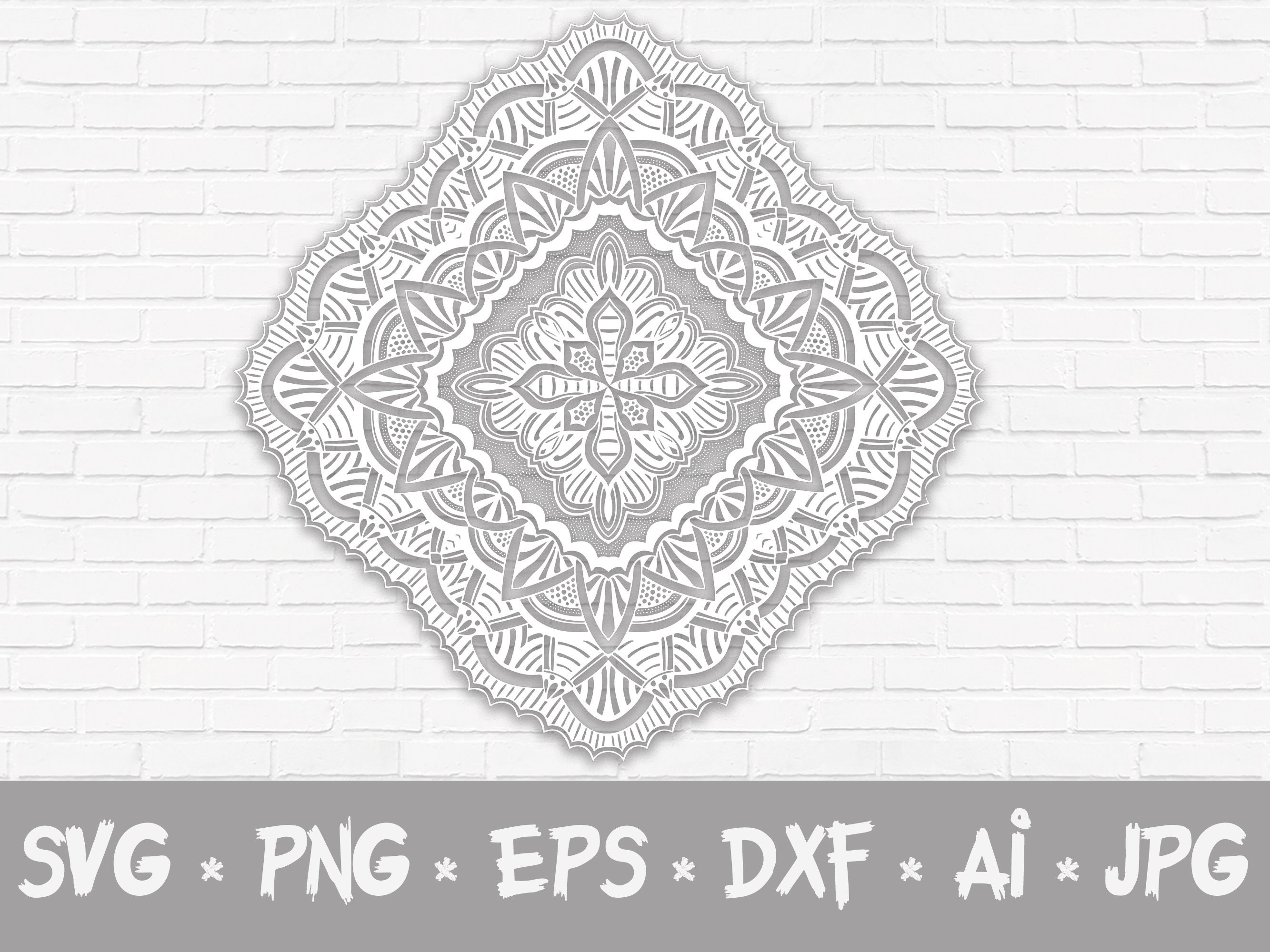 Mandala Svg Mandalas Png Monogram Frame Mandala Template - Etsy