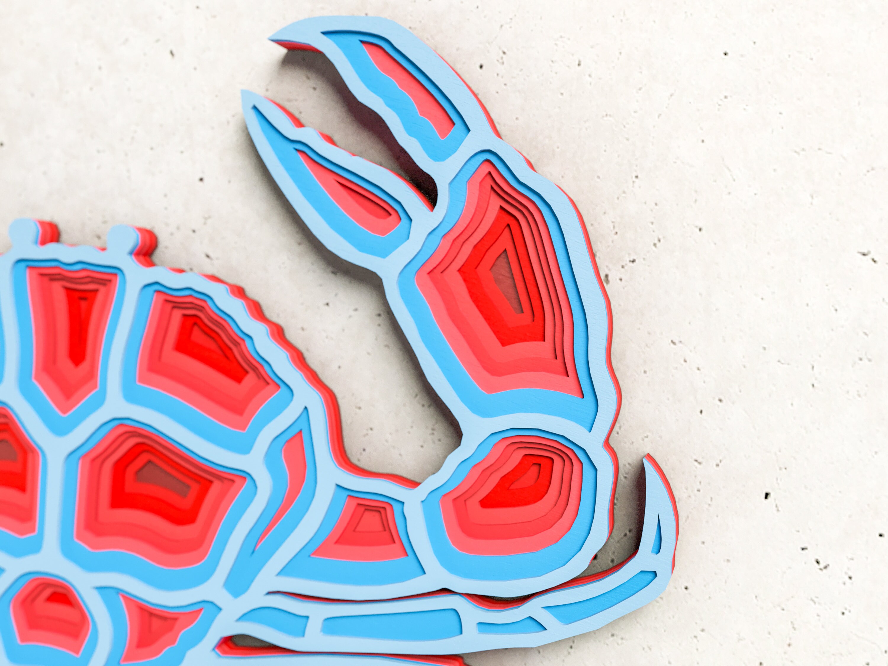 Blue Crab 3D Mandala SVG, Animal Mandala Files for Laser Cutting, DXF ...