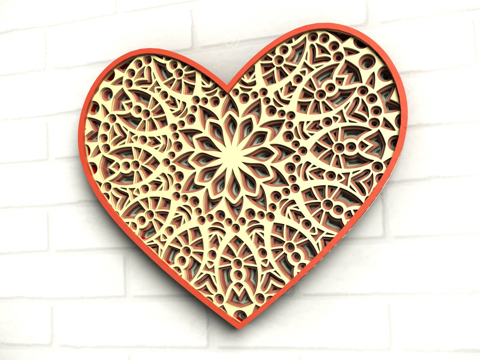 3D SVG Heart Layered Heart SVG Heart Svg Cricut Laser Cut - Etsy