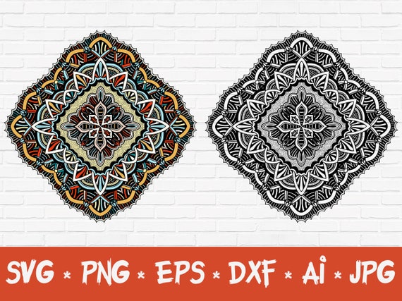 Mandala Svg Mandalas Png Monogram Frame Mandala Template | Etsy