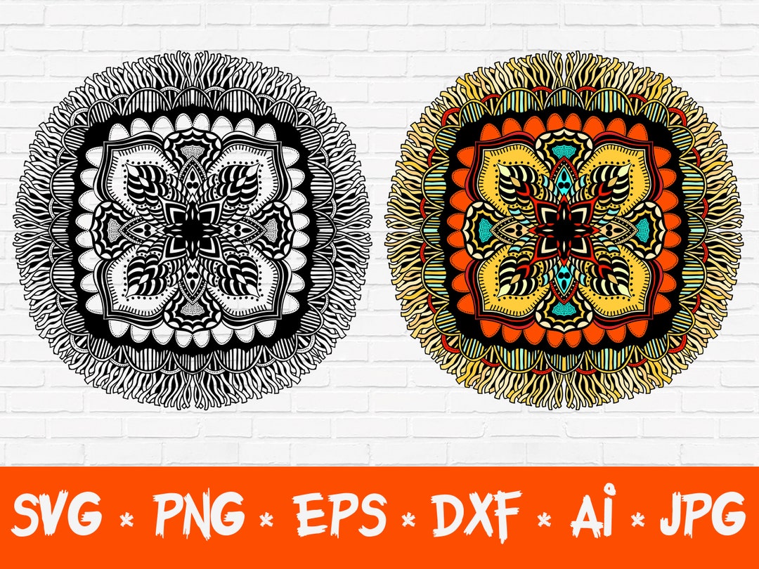 Mandala Svg, Mandalas Png, Monogram Frame, Mandala Template for Laser ...