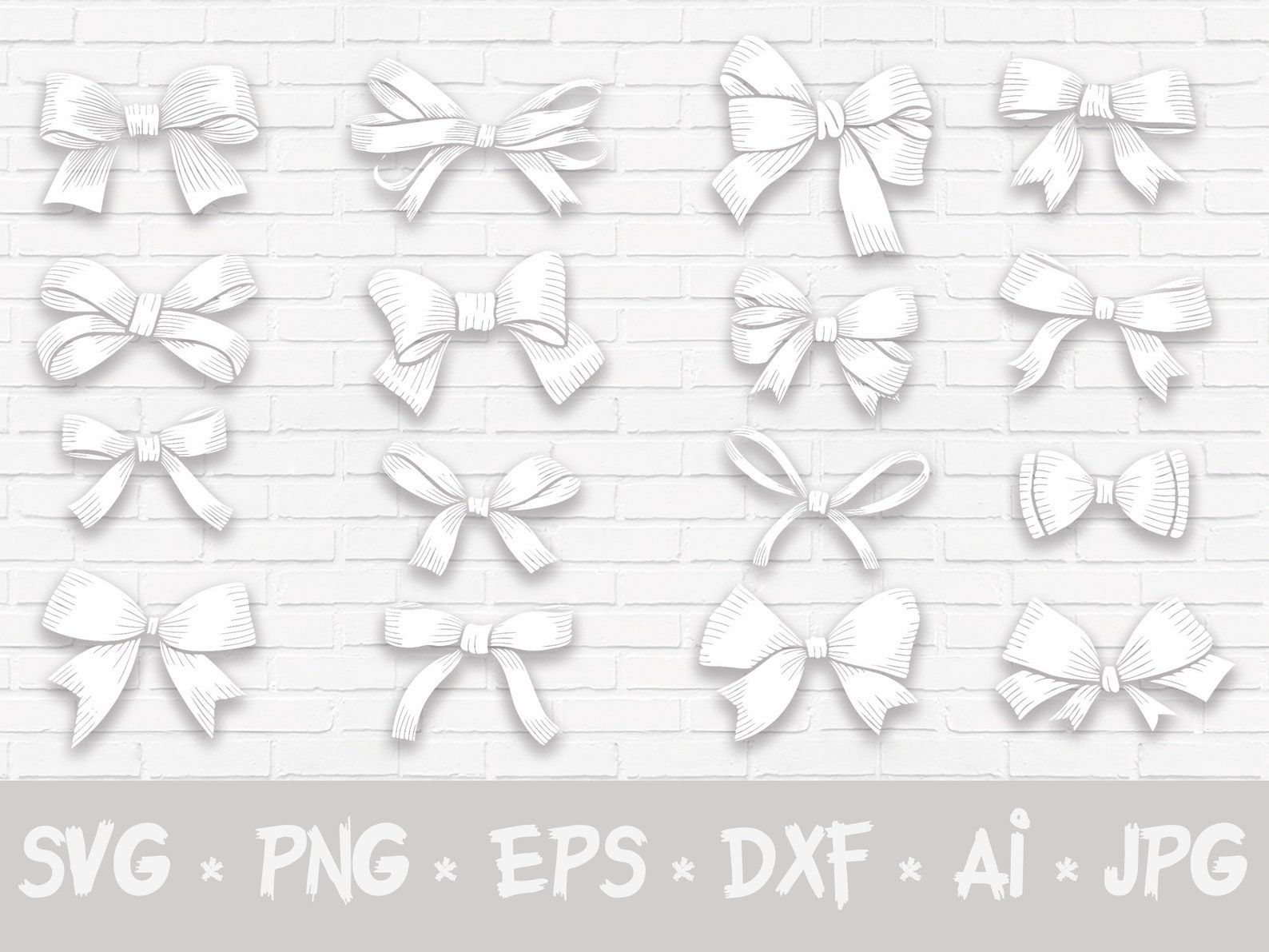 Gift Red Bow Ribbon SVG, Christmas Bows Bundle DXF PNG, Holidays Gift ...