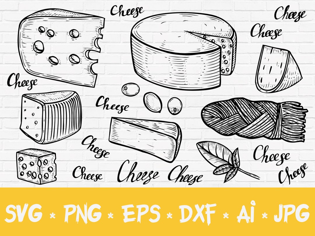 Cheese SVG Bundle, Cheese DXF, Cheese Clipart, Cheese Cut Files for ...
