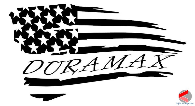 Chevy Duramax Diesel American Distressed Flag Decal USA - Etsy