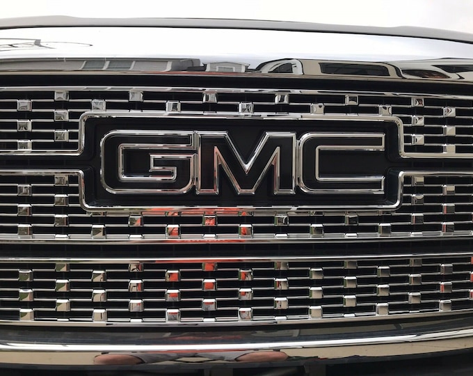 PRECUT GMC Sierra Gel Coated (domed) Patriotic Flag Emblem Overlay ...