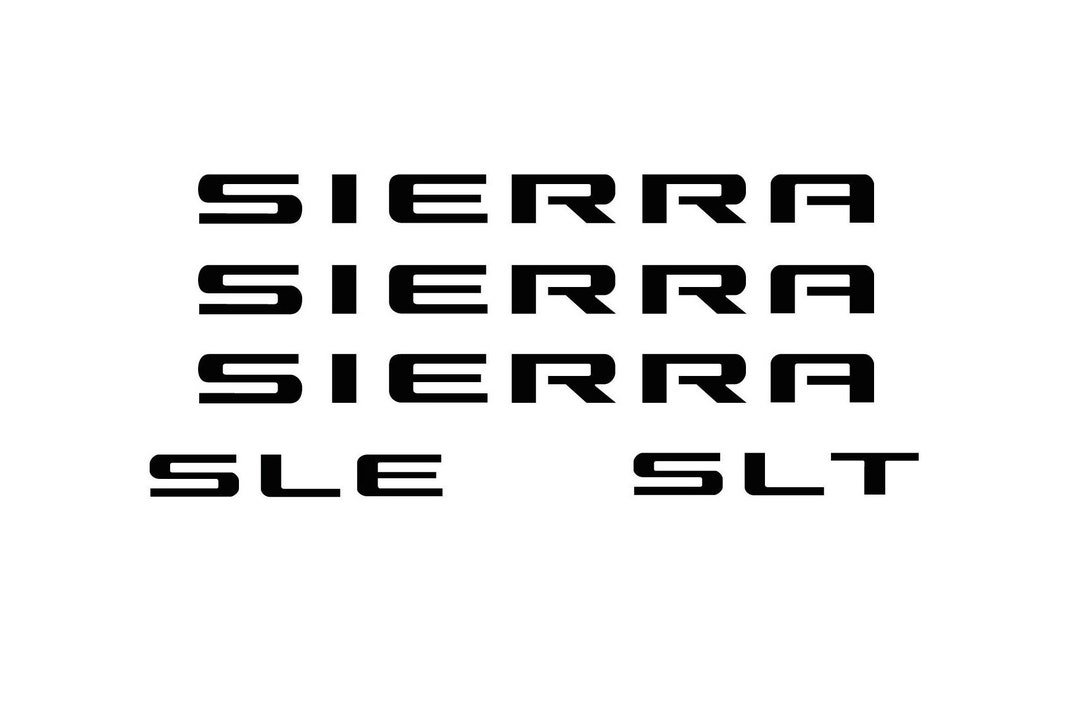 2007-2018 Sierra 1500 Badge Emblem Overlay DECAL Letters Compatible With GMC Sierra - Etsy