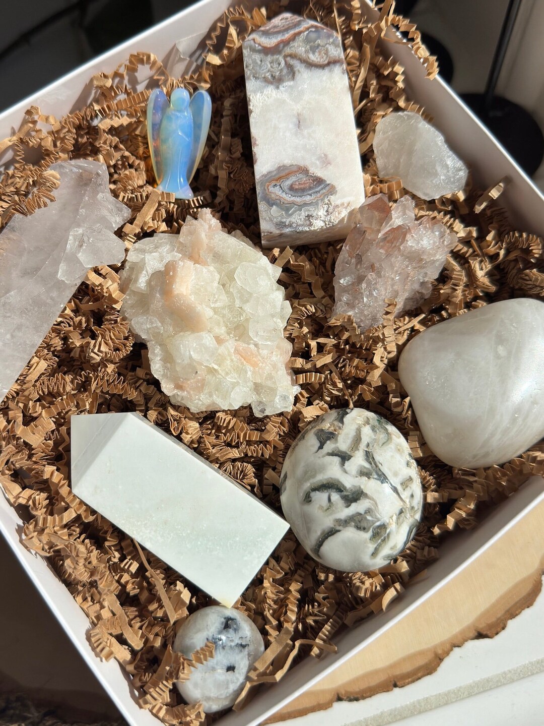Pastel Crystals 10 Piece Lot - White Minerals Collection - Quartz ...