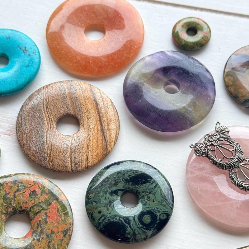Stone Donut Pendant - Etsy