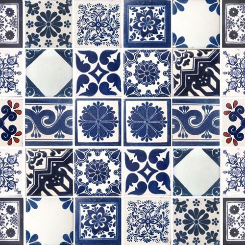 C039 Mexican Ceramic 4x4 Inch Hand Made Tile | Etsy