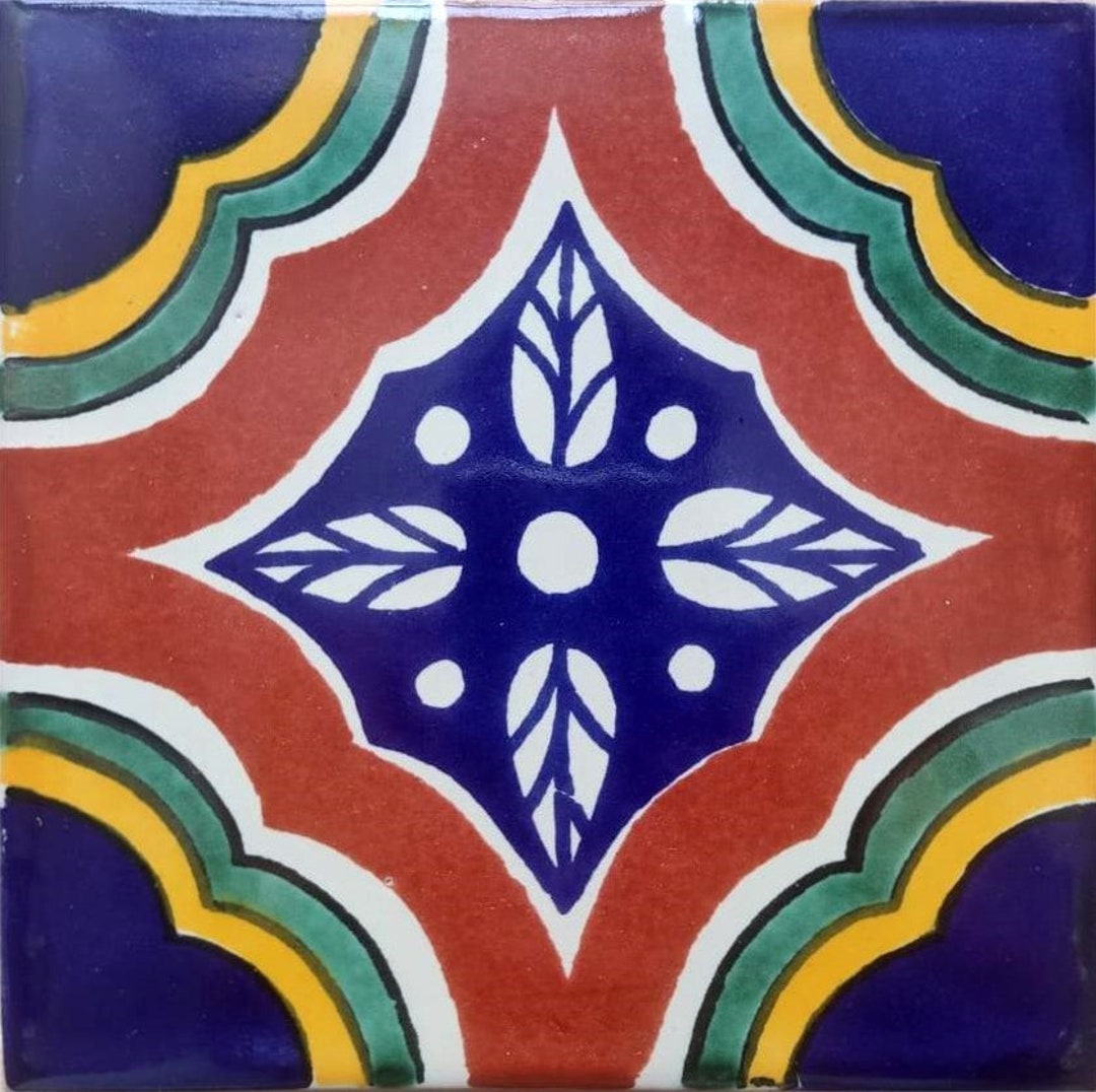 40 Tiles 6x6 Inches Mexican Ceramic Hand Made Mosaic Art #G-026 - Etsy
