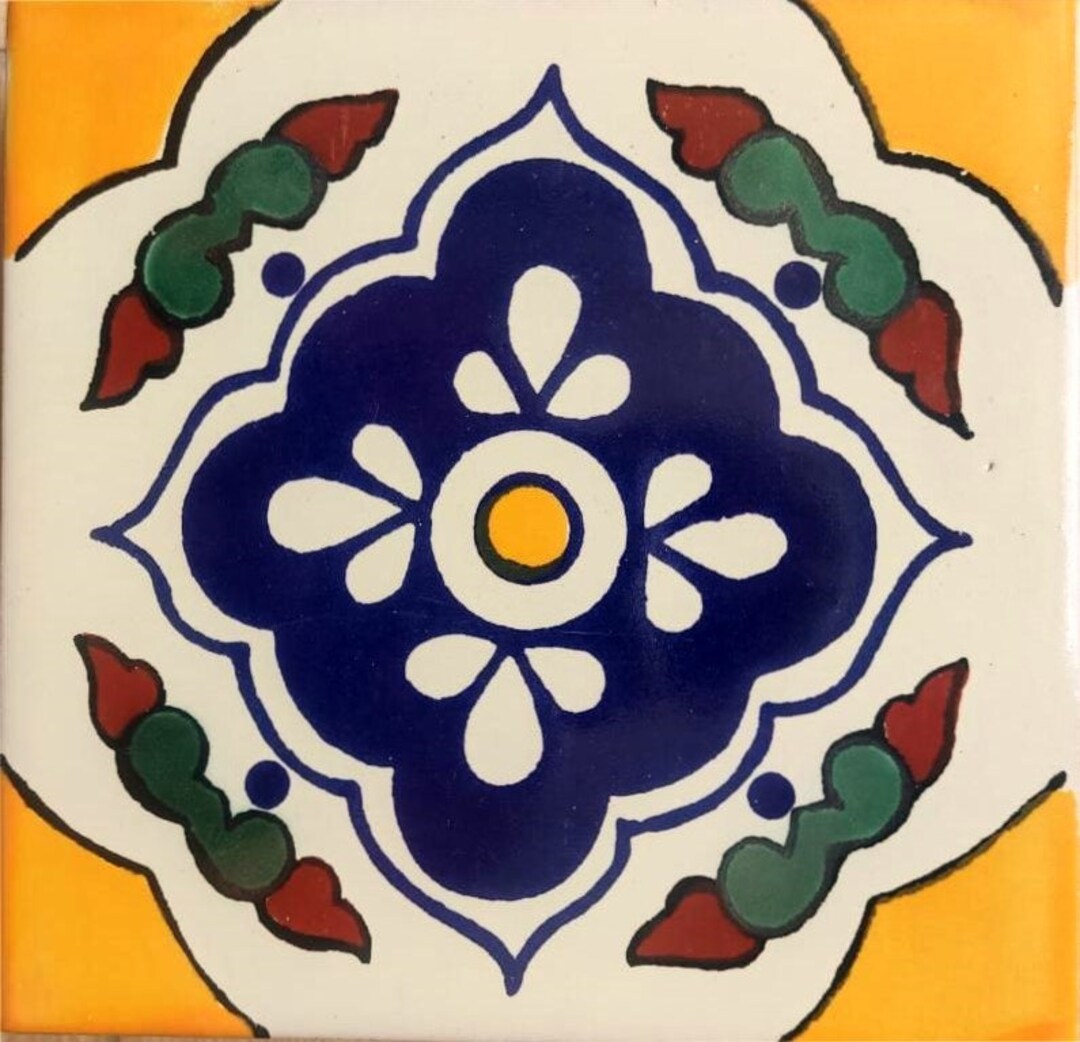 40 Tiles 6x6 Inches Mexican Ceramic Hand Made Mosaic Art #G-025 - Etsy