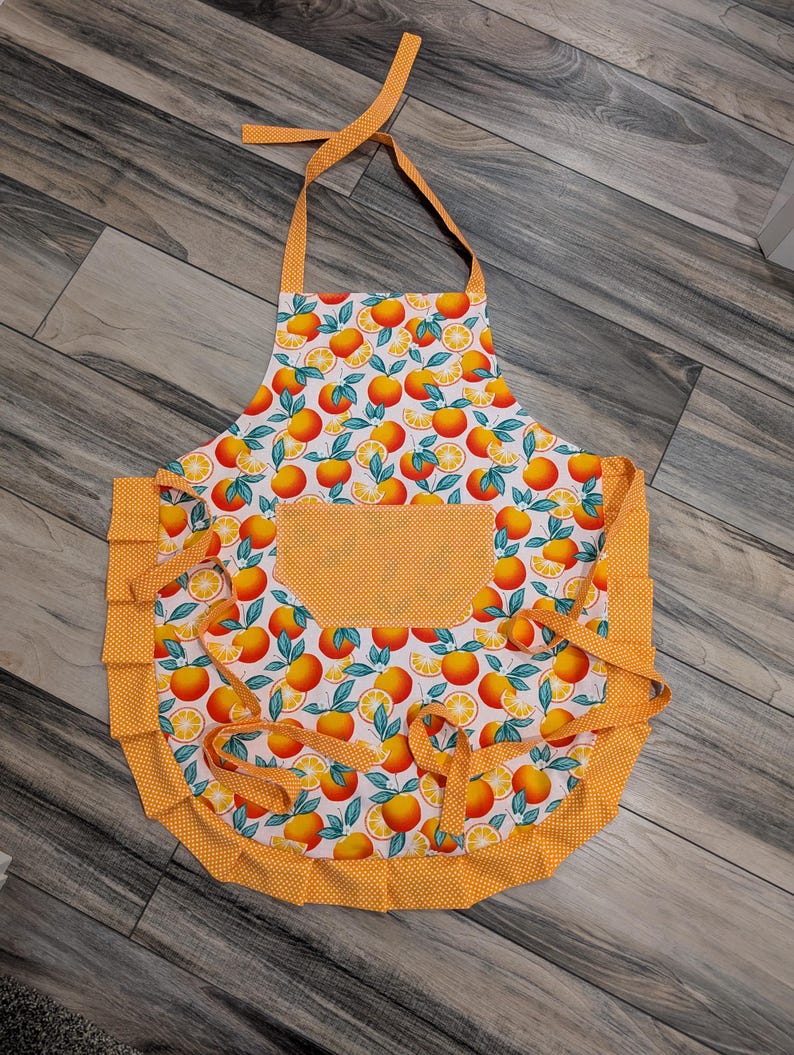 Adult Apron. Woman's Apron. Deliciously Looking Oranges on Main. Small ...