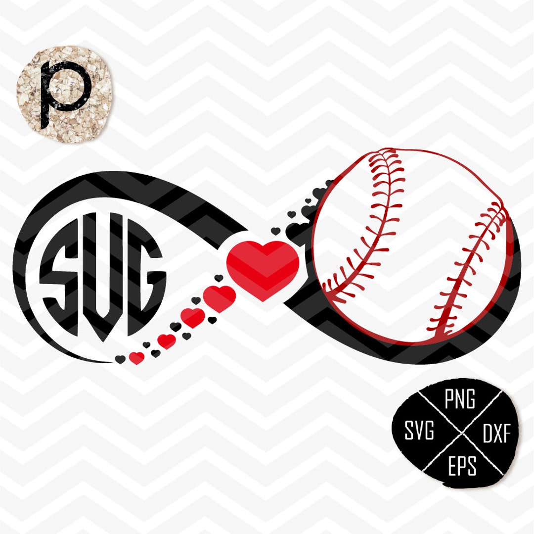 Baseball Heart Svg＊baseball Mom＊baseball Infinity＊baseball Monogram ...