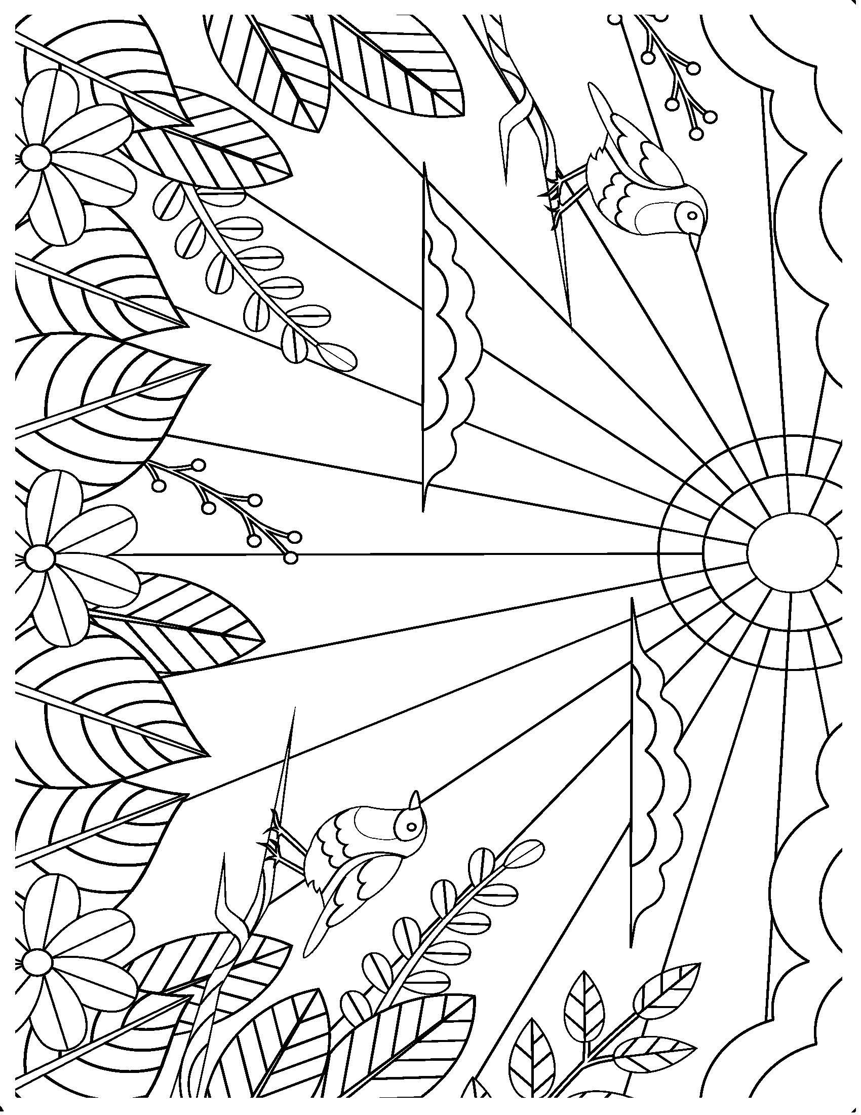 Nature Stain Glass Coloring Pages - Set of 10 - Digital Download - Etsy