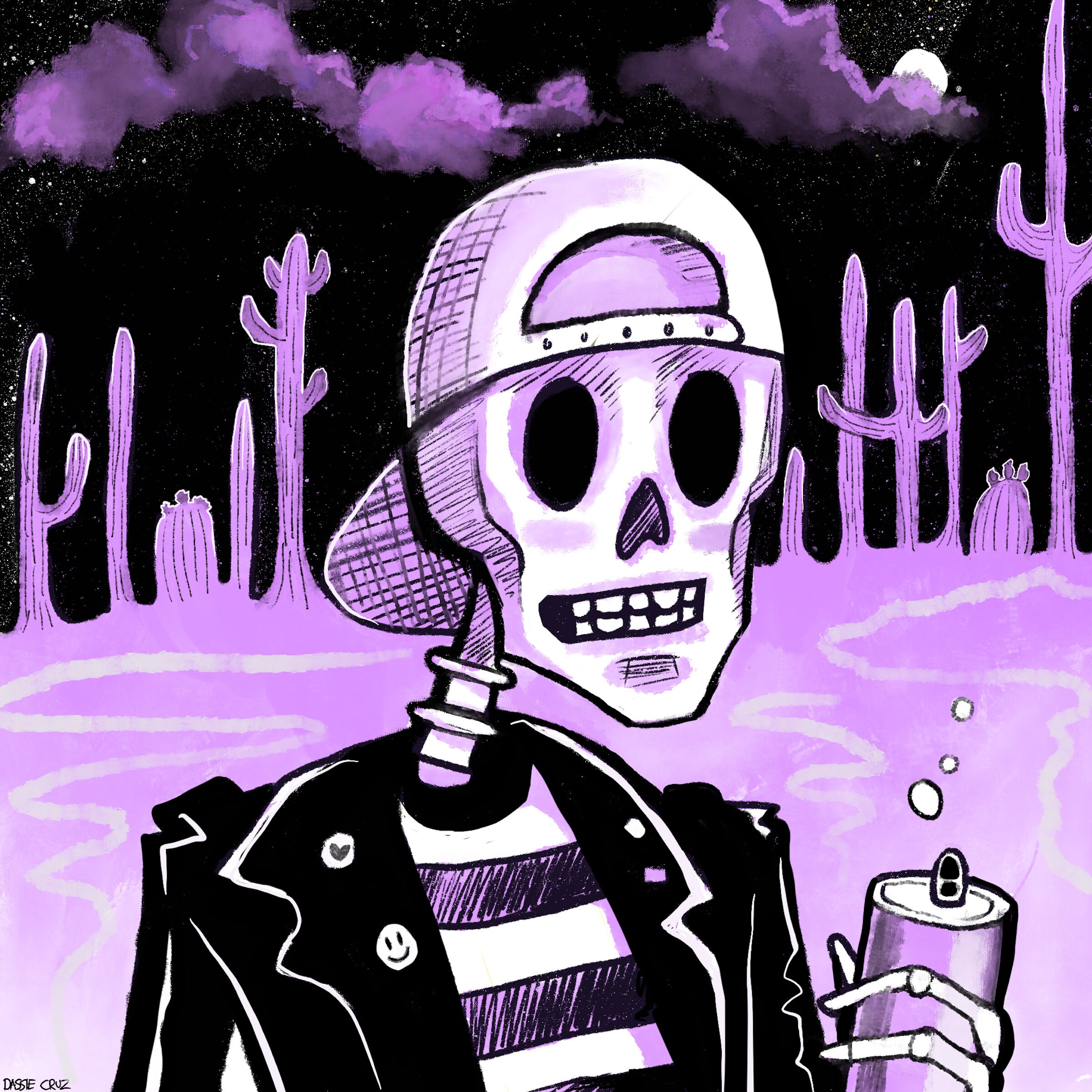 Soda Skeleton - Art Print - Etsy