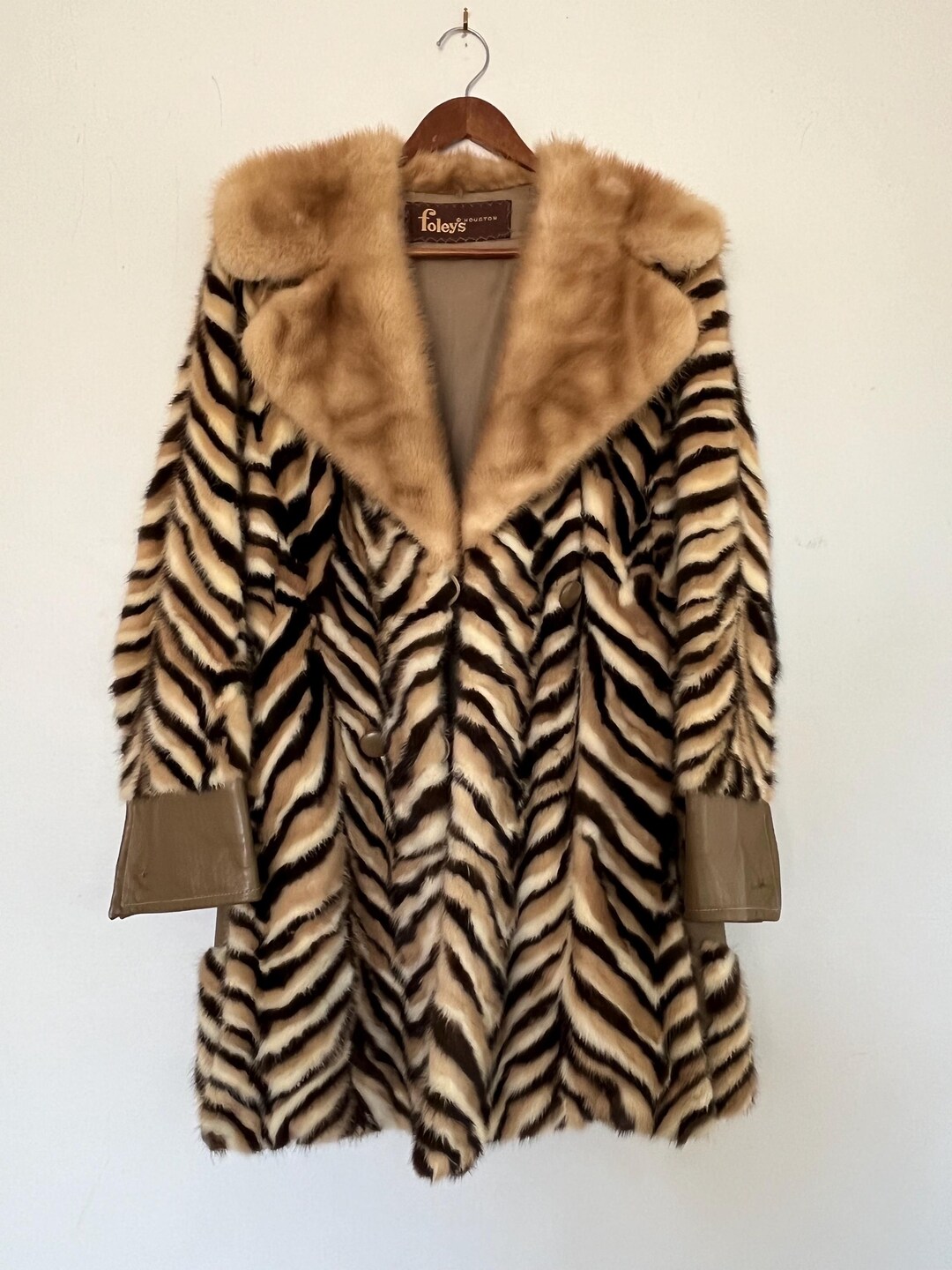 Vintage 1970’s Genuine Mink Fur Chevron Coat Mob Wife - Etsy