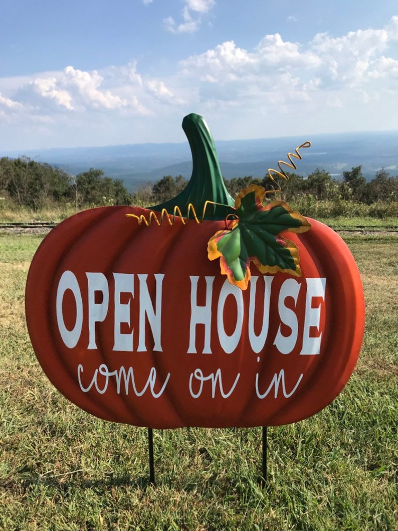 OPEN HOUSE Come On In Real Estate Sign Realtor Sign Fall | Etsy