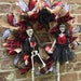 ONLY 1 Dancing Flapper Skeleton Halloween Wreath, Red and Black Skelton ...