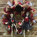 ONLY 1 Dancing Flapper Skeleton Halloween Wreath, Red and Black Skelton ...