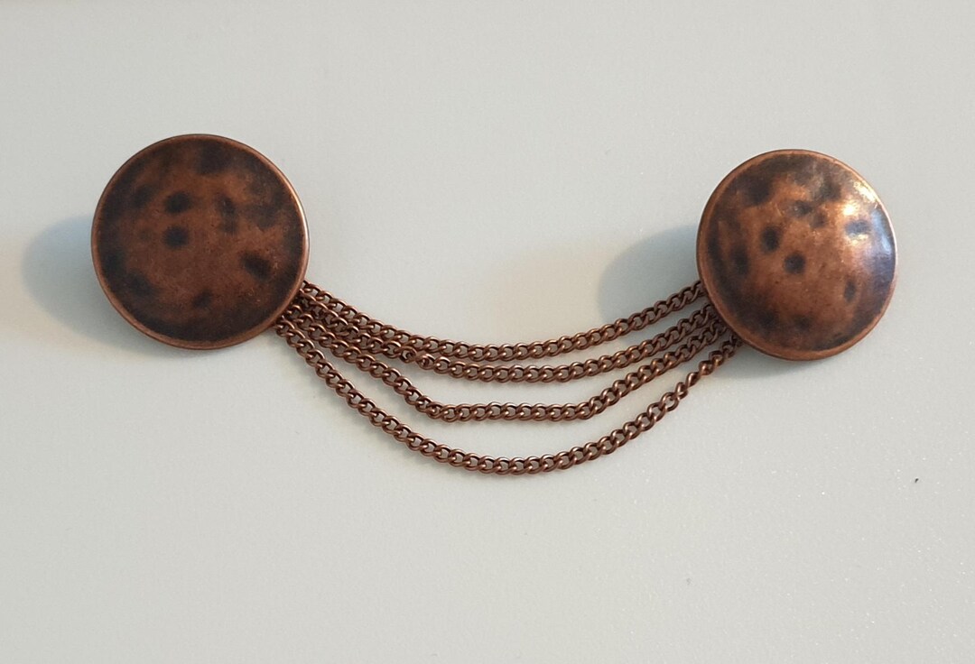 Celtic Cloak Clasp. 2.5cm/25mm Rustic Copper Metal Shank Button, and ...