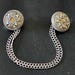 Antique Silver Cloak Clasp, Amber Gemstone Buttons, Chain Fastening - Etsy