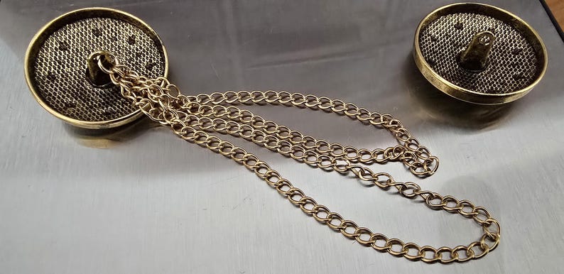 Celtic Cloak Clasp, Gold Coloured, 27mm Metal Shank, Button and 90mm ...