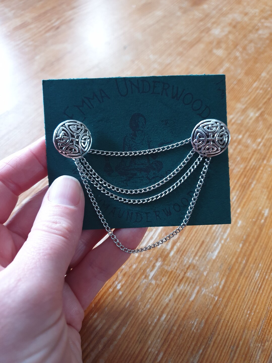 Celtic, Cloak Closure, Silver Coloured 18mm Metal Shank Button and ...