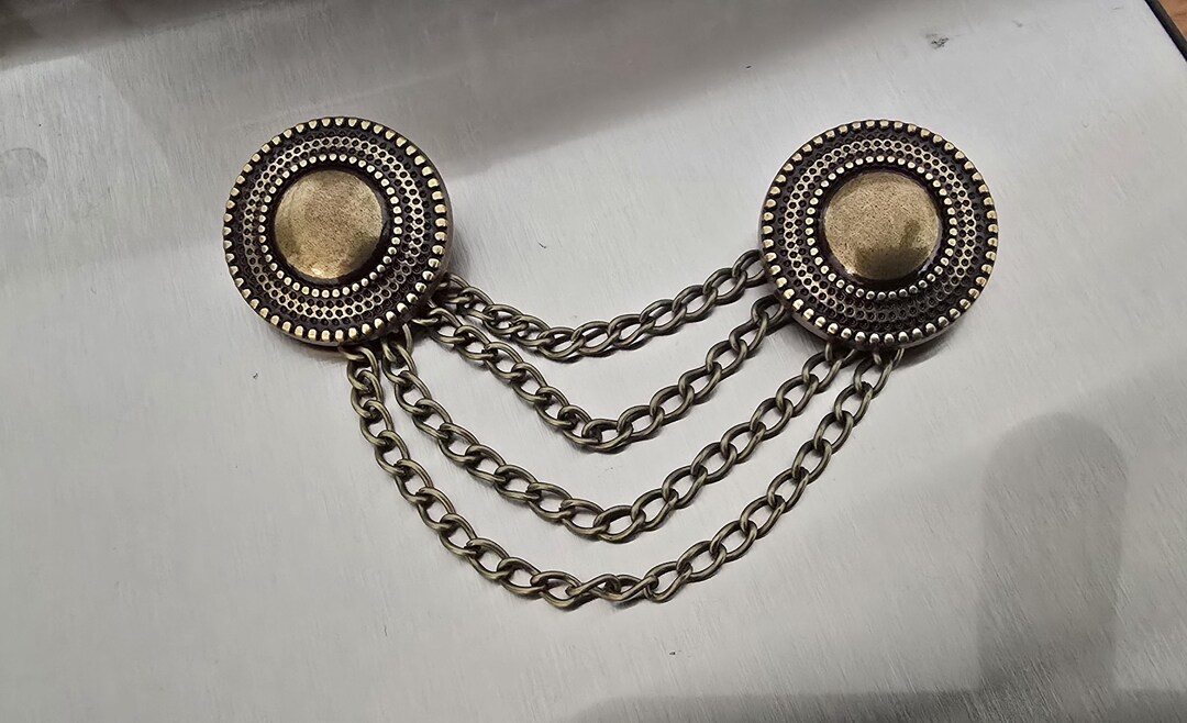 Celtic Cloak Chain Clasp, With 2 Changable Bronze, and Gold Coloured ...