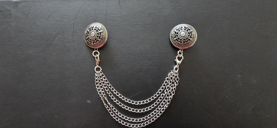 Cloak Fastening, Pewter Toned 25mm Metal Shank Buttons, and 4 X ...