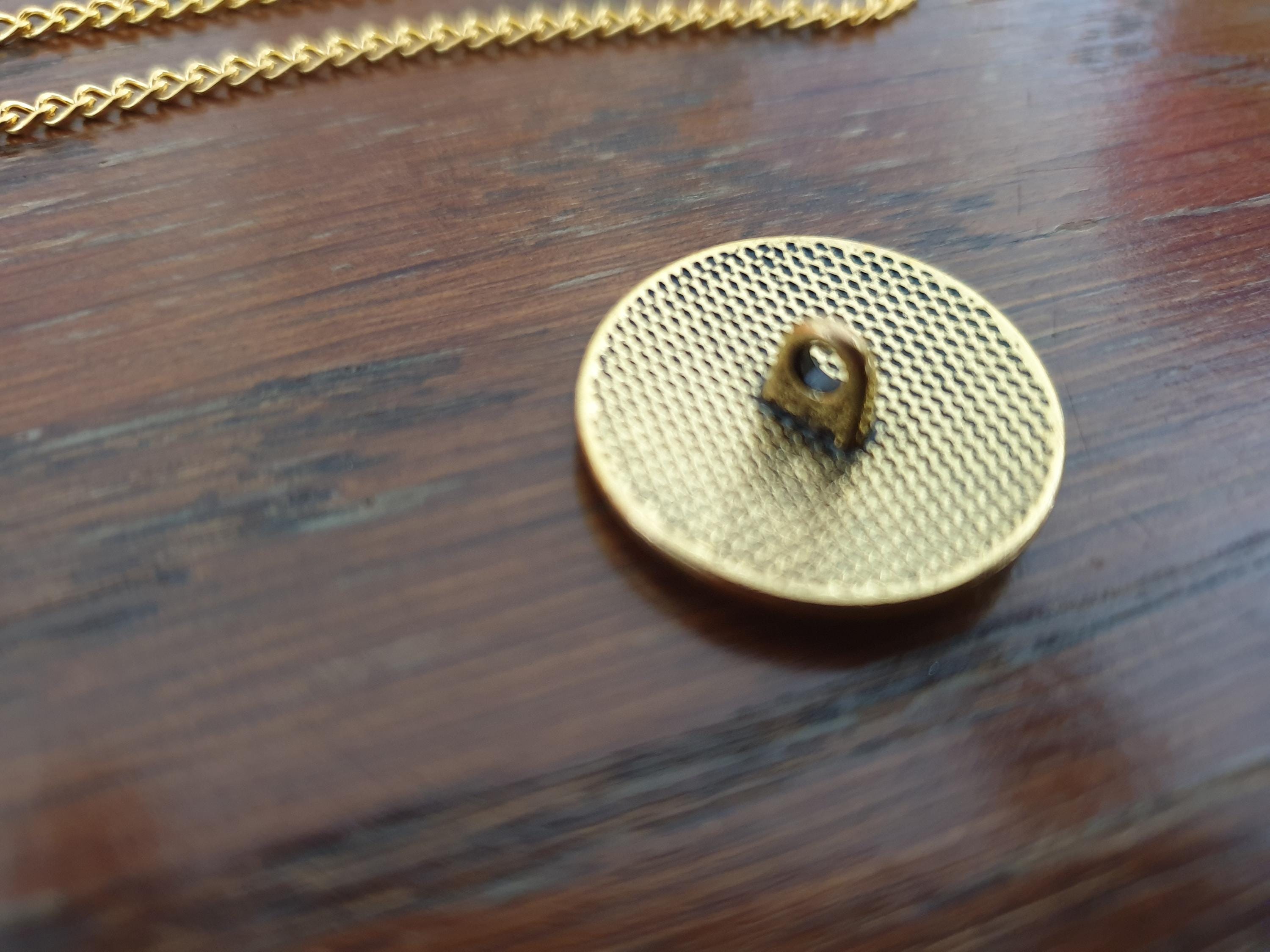 Celtic Cloak Clasp, Gold Coloured, 20mm Metal Shank, Button and 150mm ...