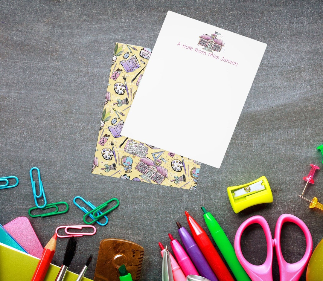 Custom Teacher Notecards, Back to School,end of Year Gift,teacher ...