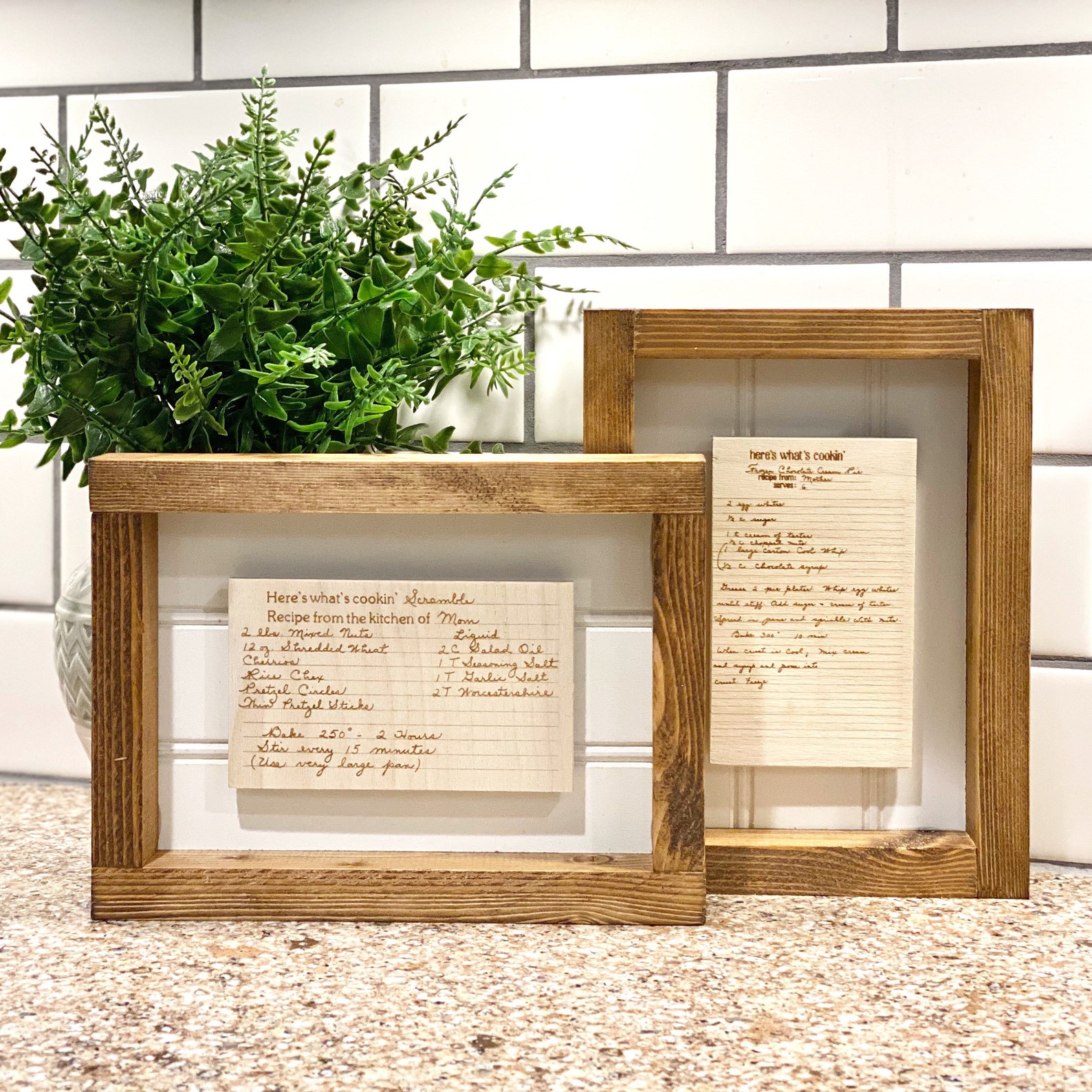Custom Sign Wood Recipe Card Unique Mother's Day Gift - Etsy