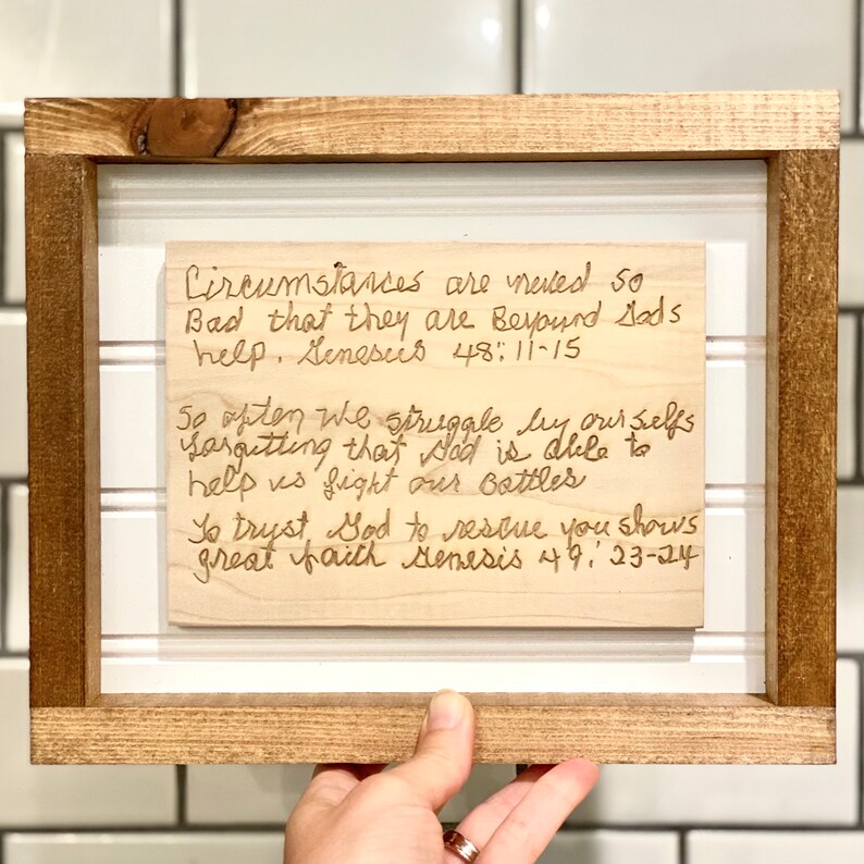 Custom Handwriting Sign, Wood Sign, Personalized Handwritten Gift, Gift ...