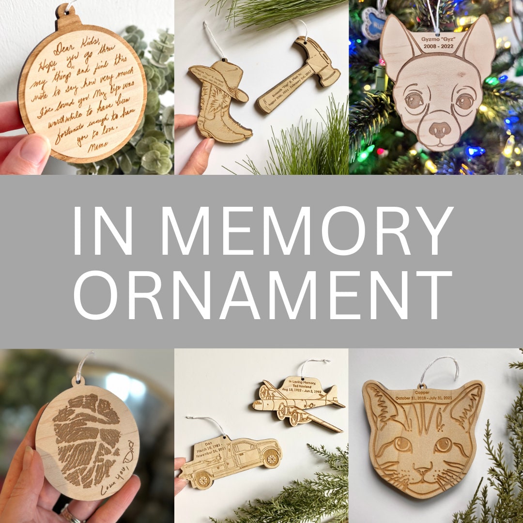 Custom "in Memory Of" Ornament, Memorial Keepsake, Personalized ...