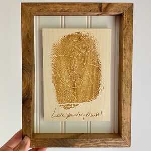 Custom Fingerprint Wood Sign, Fingerprint Art, in Memory Of, Memorial ...
