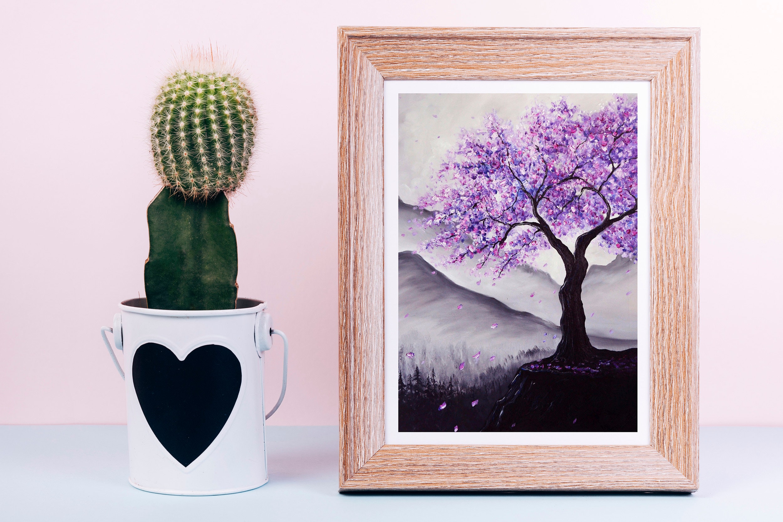 Tree Art Print, Original Painting, Purple Tree Wall Art, Jacaranda Tree ...